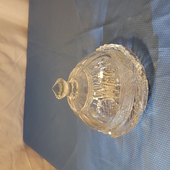 Dining | Vintage Eapg Dome Butter Dish Clear Glass Diamond Pattern ...